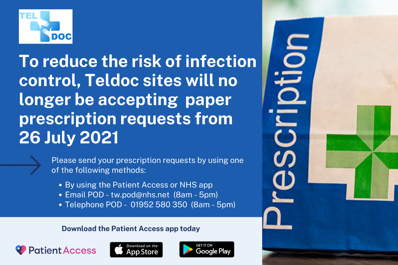 Change To the Way You Need to Order Prescription Requests. – Teldoc